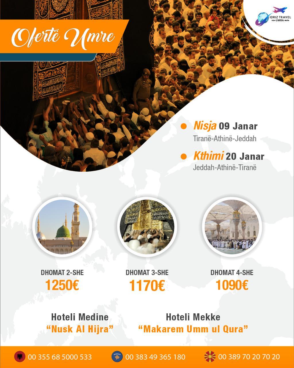 Eja dhe ti në umre | Umre nga Shqiperia | Idriz Travel Umra